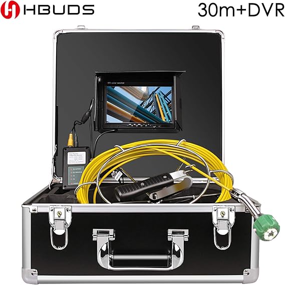HBUDS Sewer Pipe Inspection Camera, Drain Industrial Endoscope Snake ...
