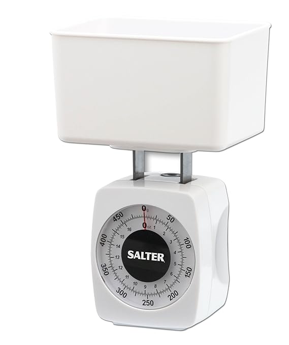 Salter Báscula de Cocina Mecánica (color blanco, 1 libra - 454g ...