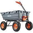 Amazon.com : VEVOR 1200lbs 7Cu.Ft. Garden Dump Cart with 2-in-1 ...