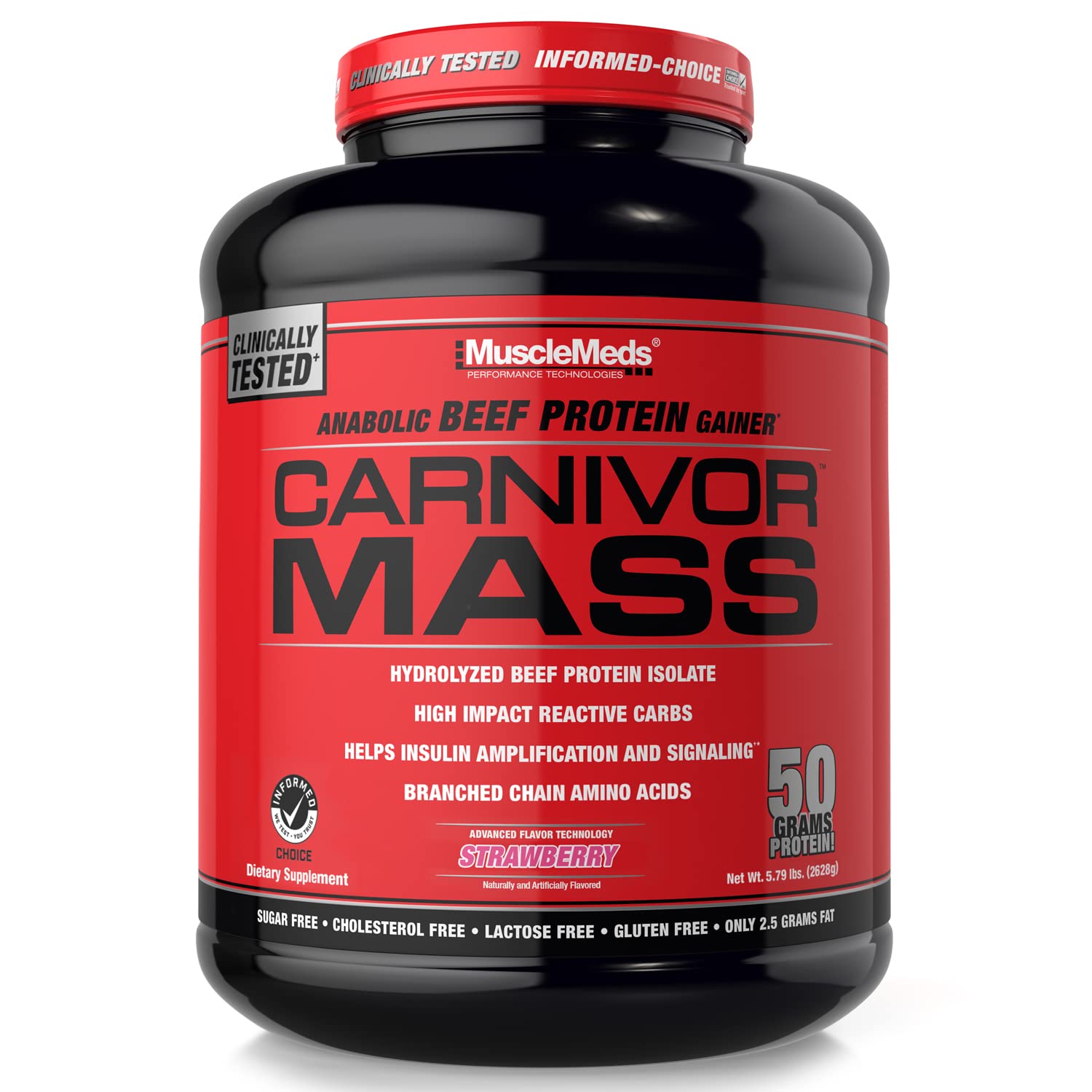 Mua MuscleMeds Carnivor Mass Anabolic Beef Protein Gainer, Strawberry ...