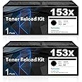 Amazon.com: 153X Black High Yield Toner Reload Kit W1530X, 2 Pack ...