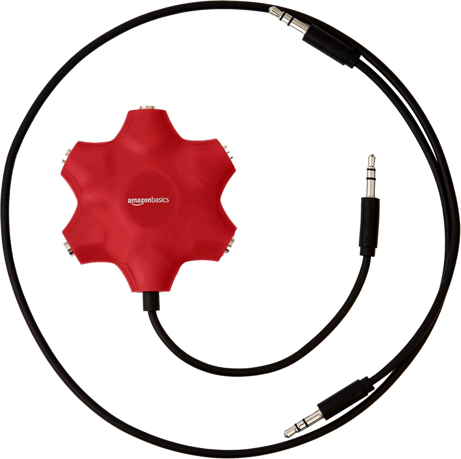 Amazon Basics 5-Way Multi Headphone Splitter, Red – BigaMart