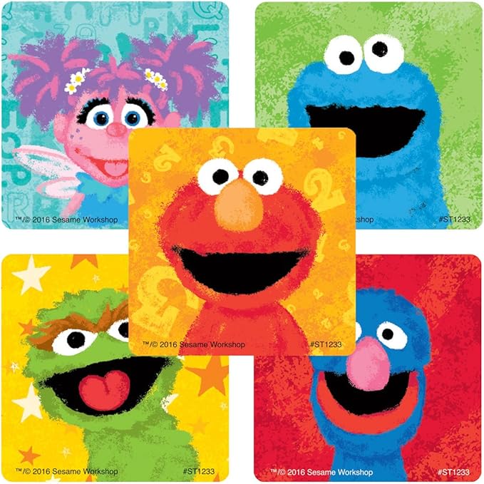 Amazon.com: SmileMakers Sesame Street Chalk Stickers - Prizes 100 Per ...