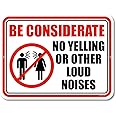 Amazon.com: Honey Dew Gifts Quiet Signs, Be Considerate No Yelling 9 ...