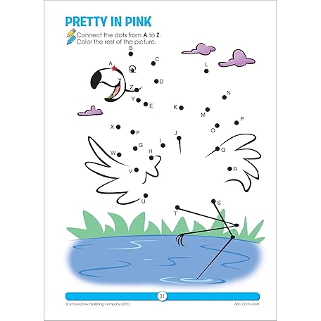 Mua School Zone ABC Dot-to-Dots Workbook: 32 Pages, Preschool ...