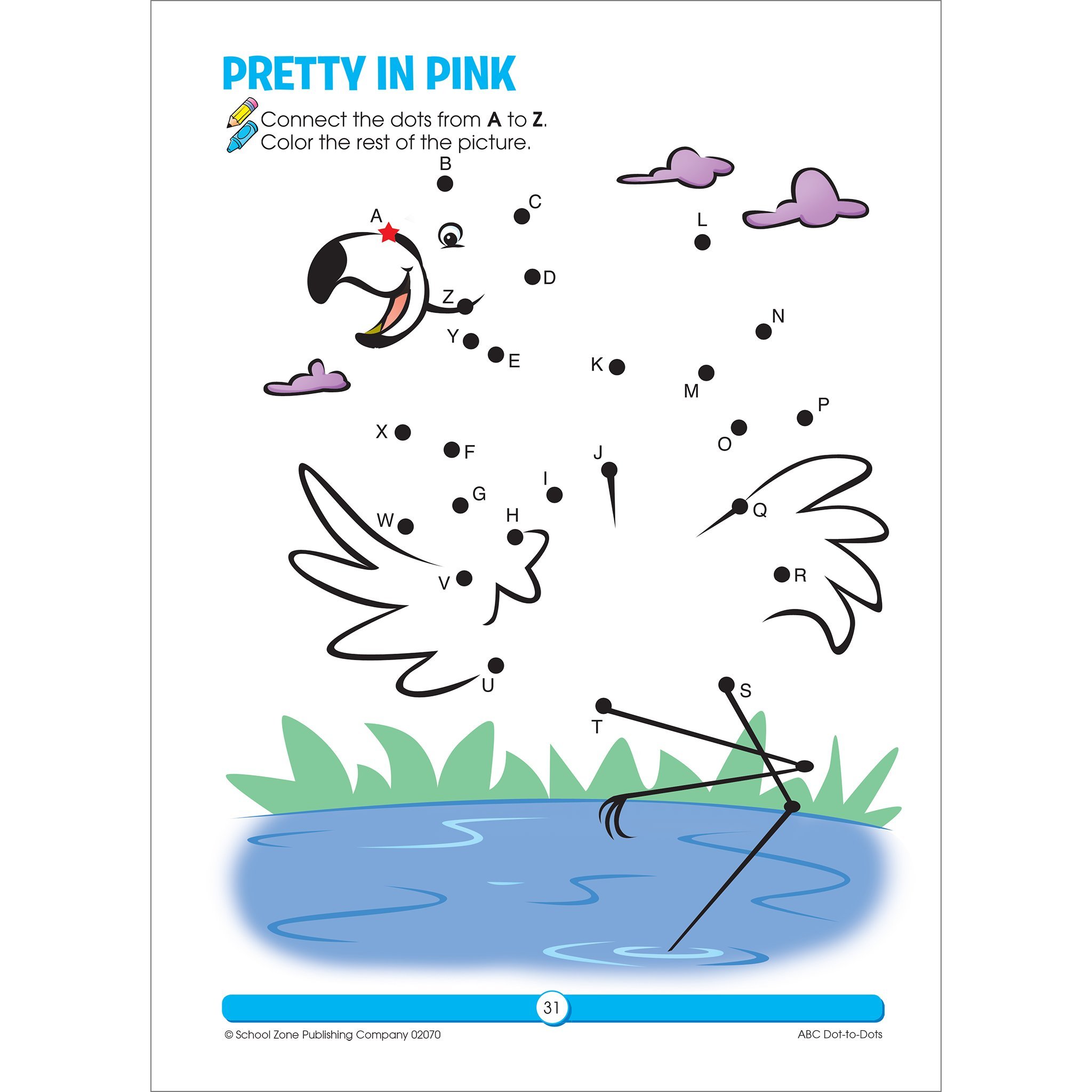 Mua School Zone ABC Dot-to-Dots Workbook: Preschool, Kindergarten ...