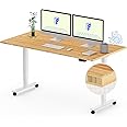 Amazon.com: FLEXISPOT E6 Max Bamboo Dual Motor 3 Stages Standing Desk 55x28 Inch Whole-Piece ...