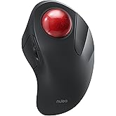 Amazon.com: Nulea Wireless Ergonomic Trackball Mouse, Rechargeable ...