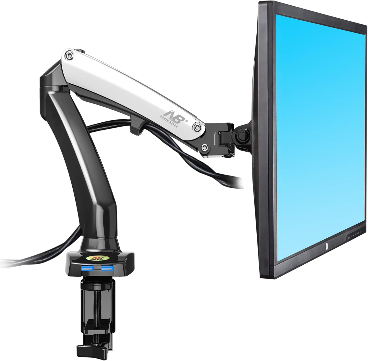 North Bayou Monitor Desk Mount Stand Full Motion Swivel Monitor Arm for ...