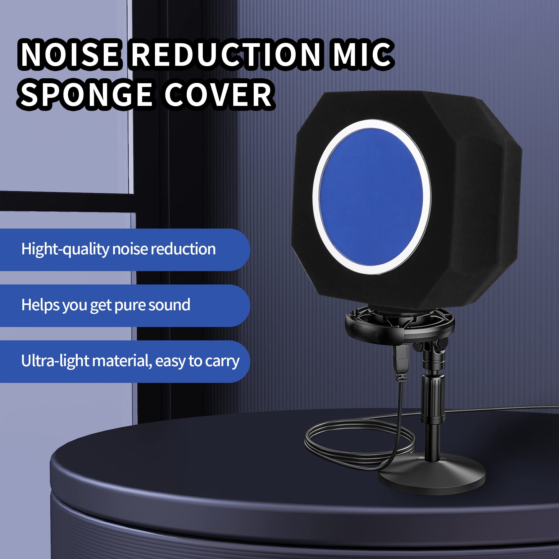Mua Professional Microphone Isolation Shield with Pop Filter,Reflection ...