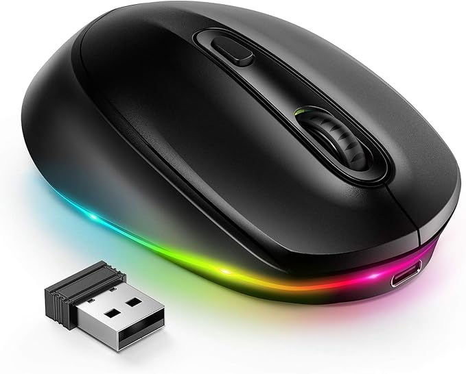 seenda LED Wireless Mouse, 2.4G USB Rechargeable Silent: Amazon.co.uk ...
