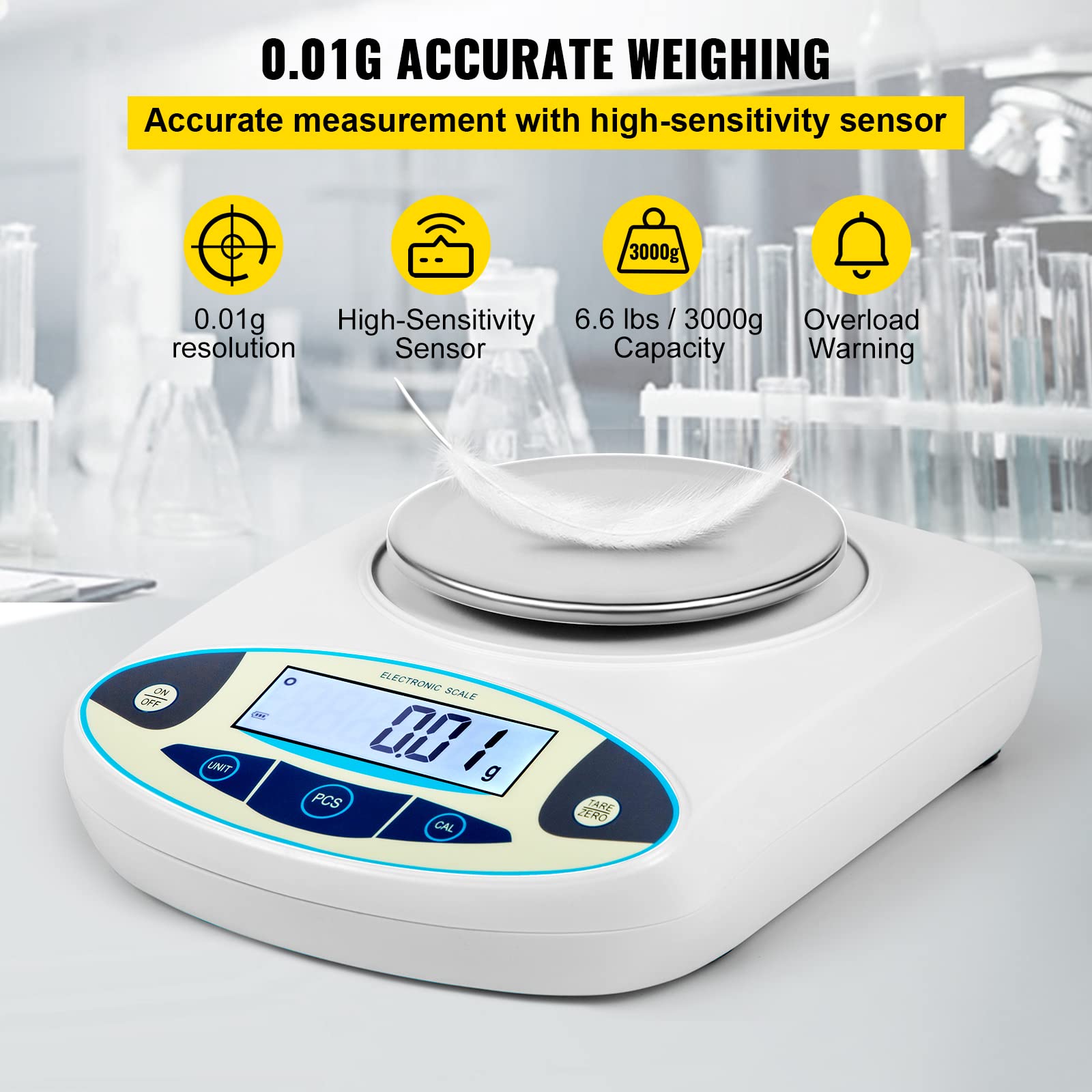 Mua VEVOR Lab Scale Analytical Balance, 3000g x 0.01g Accuracy High ...