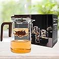 Amazon.com | Enchanti Tea pot with Strainer 800 ML – One-Touch Filter Separation, Magnetic ...