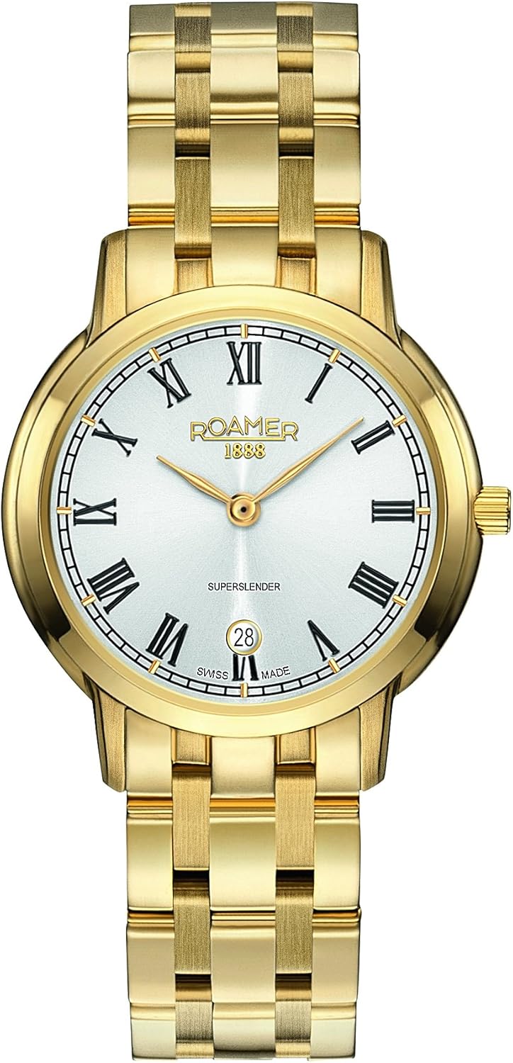 Roamer Women's Quartz Watch with Silver Dial Analogue Display and Gold ...