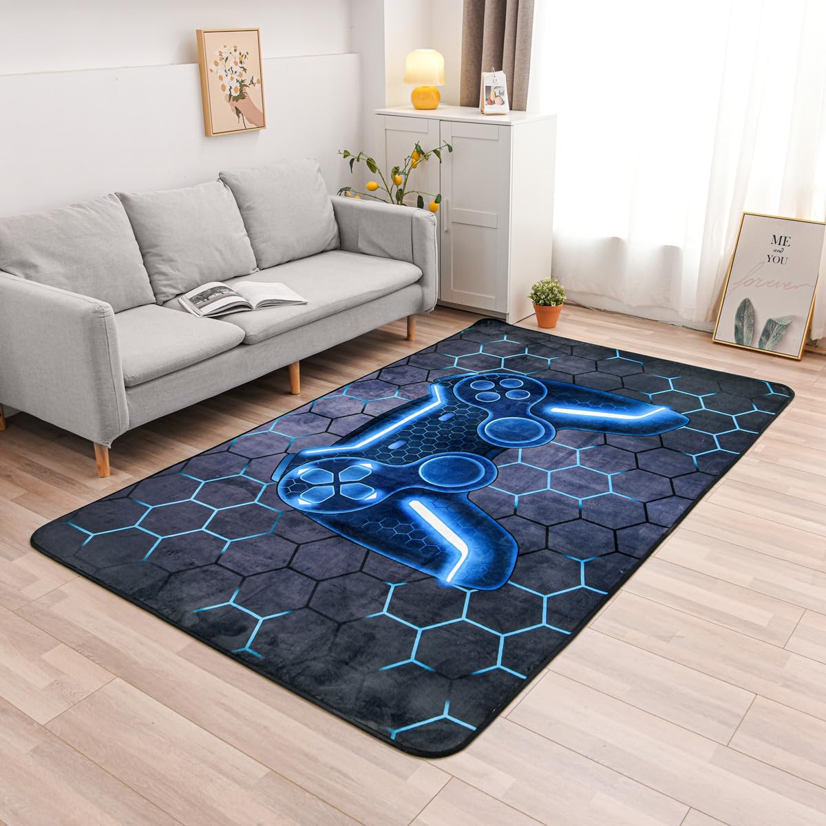 NTBED Game Console Area Rug for Bedroom Sofa Playroom Gaming Geometric ...