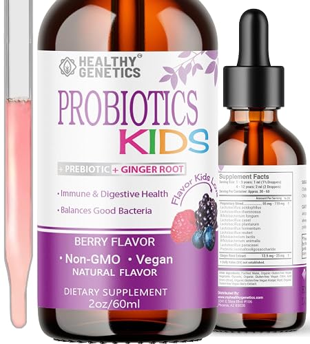 Liquid Probiotics for Kids & Toddlers | + Prebiotic + Ginger Root ...