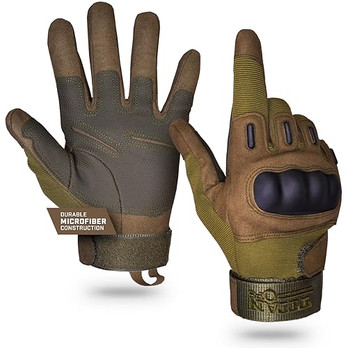 TitanOPS Tactical Gloves for Men - Full Finger Airsoft Gloves with ...