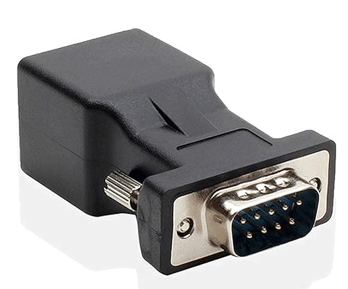 DB9 RS232 COM Male Port to RJ45 Female Connector Card DB9 Serial Port ...