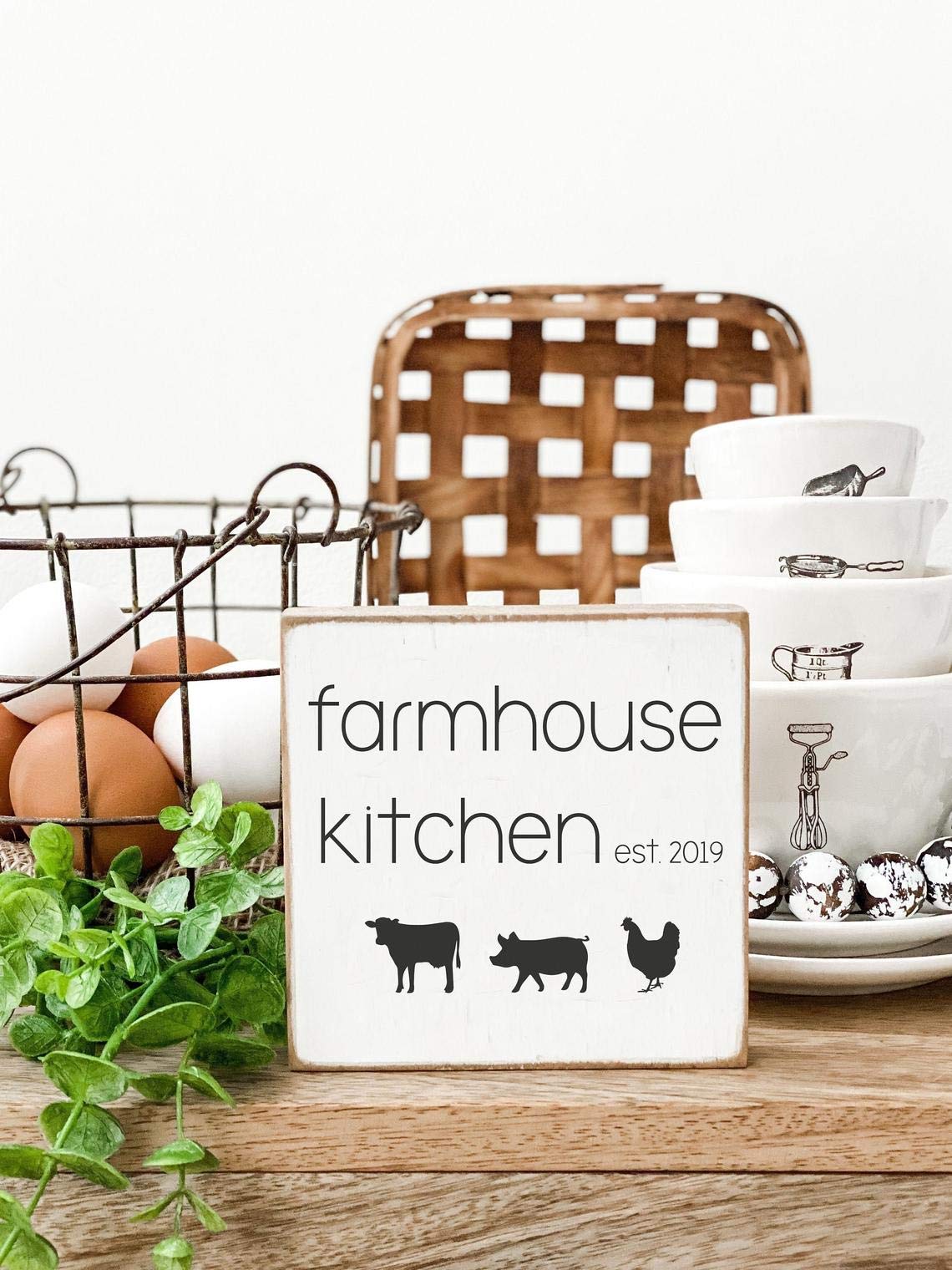 Rustic Wood Sign 12 X 12 Inch Farmhouse Wall Decor | Desertcart INDIA