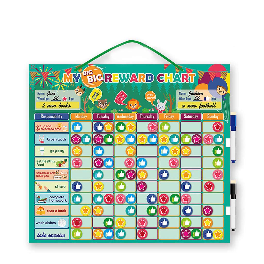 Buy Sisit Magnetic Reward Chart,Kids Reward Chart,Dry Erase Learning ...