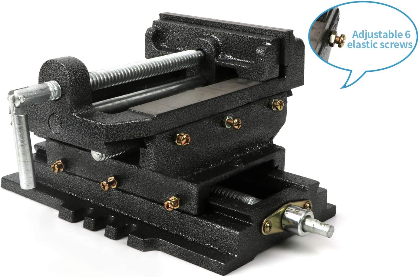 6″ Cross Sliding Drill Press Vice Heavy Duty Bench Vice Cast Iron Cross ...