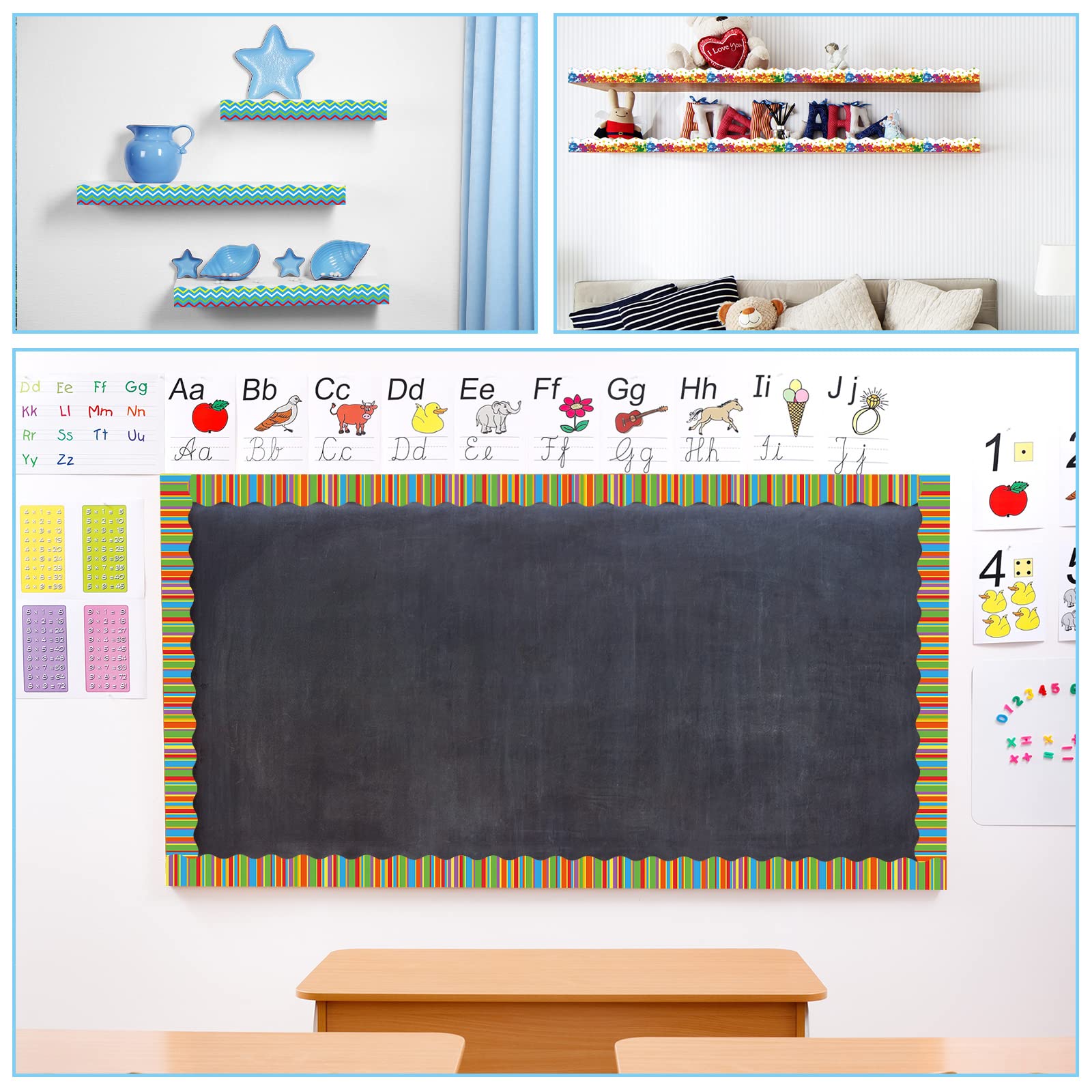 Mua Containlol Classroom Borders for Bulletin Board, 118 Ft Geometric ...