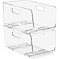 Amazon.com: Sorbus Stackable Storage Bins Open Front - Clear Stackable ...