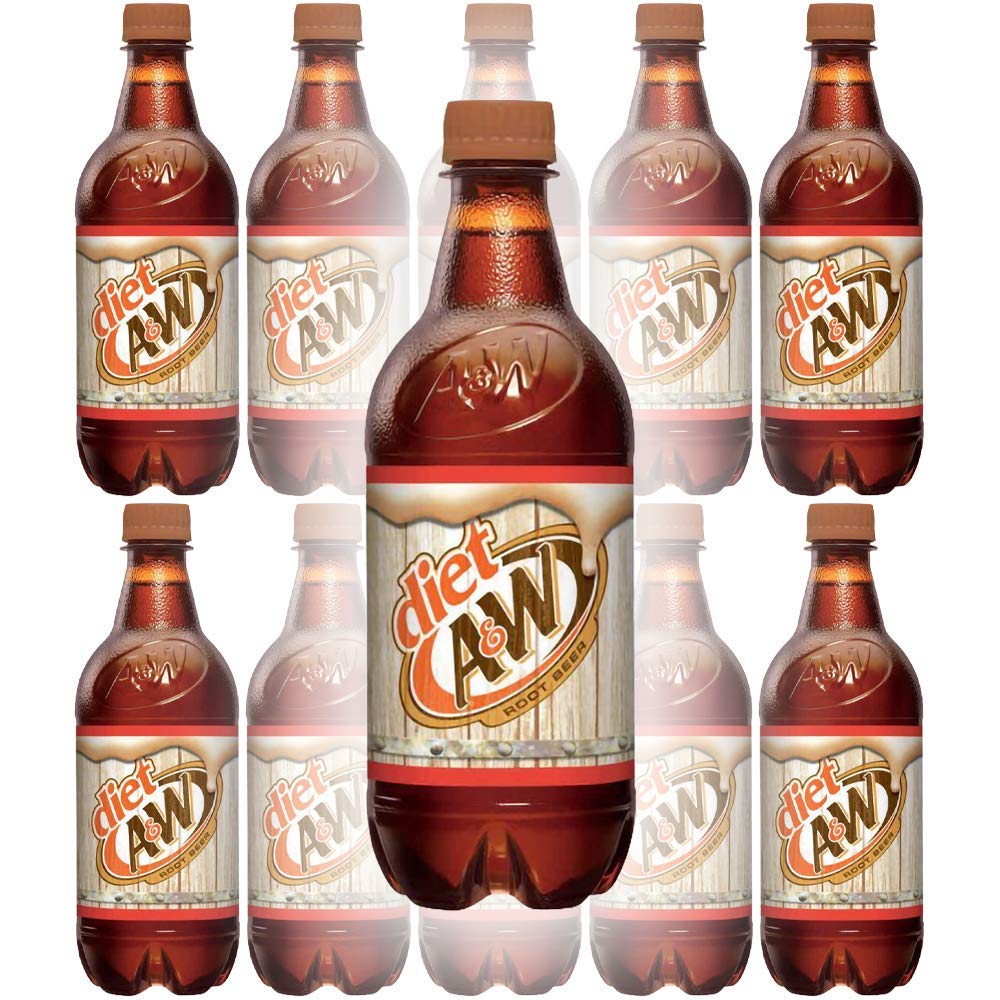 Amazon.com : A&W Zero Root Beer, 20 Fl Oz Bottles, (Pack of 16, Total ...