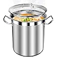 Amazon.com: STOCKPOT Large Stainless Steel Stock Pot with Lid – 24 Quart (6 Gallon) Heavy-Duty ...