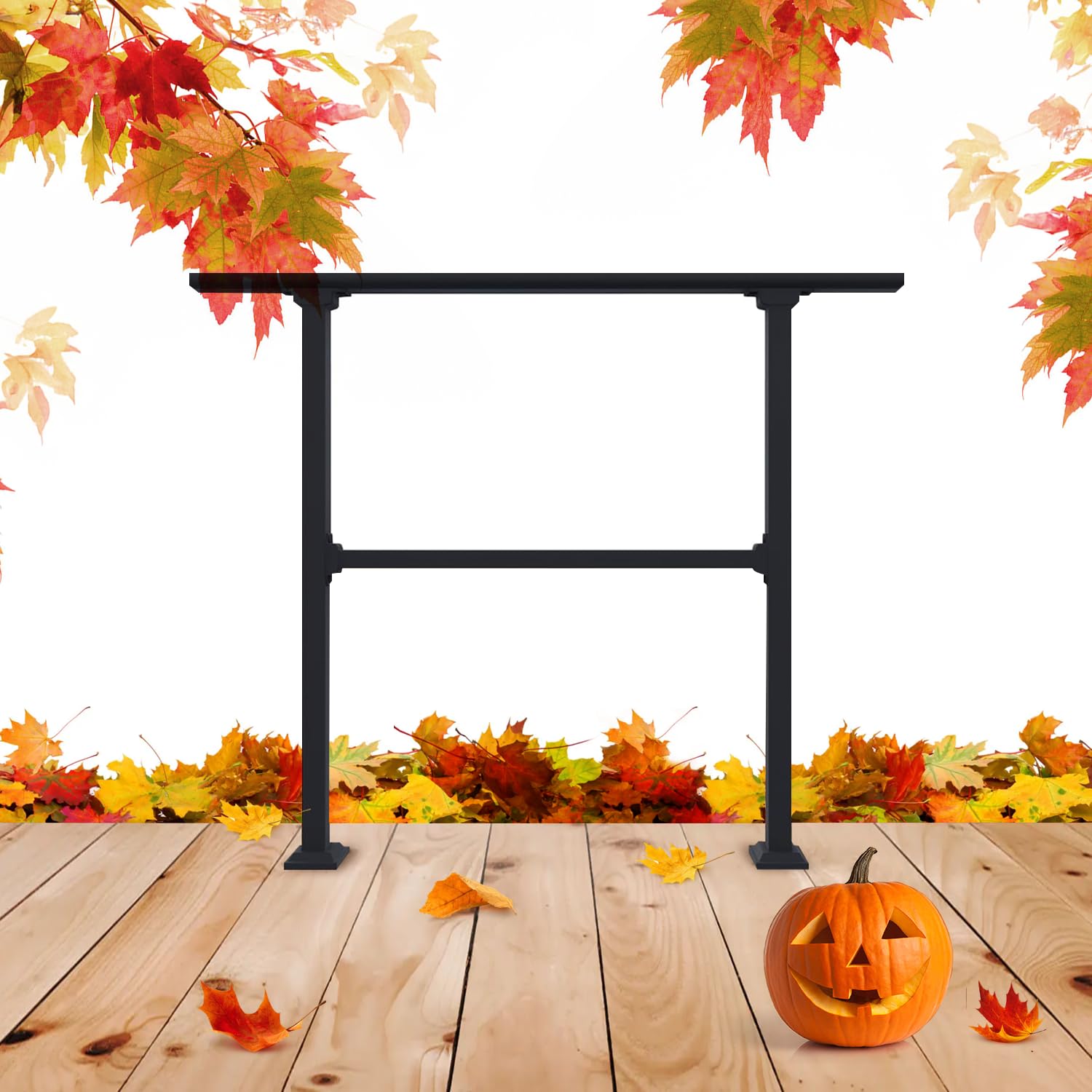 CR Fence & Rail Horizontal Metal Deck Railing, 4ft Wide Handrail for ...