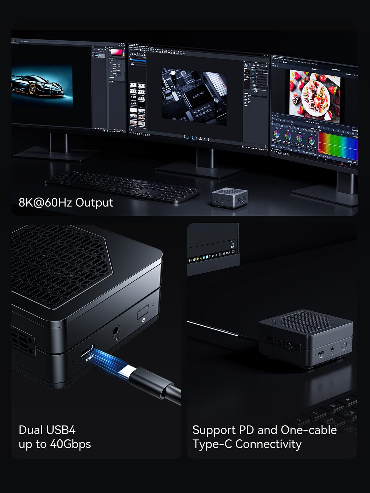 Mua EM680 Mini PC AMD Ryzen 7 6800U 8C/16T Tiny Computer, LPDDR5 32GB ...