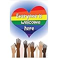 Amazon.com: Everyone is Welcome Here Poster, 12 x 18 inches (Laminated ...