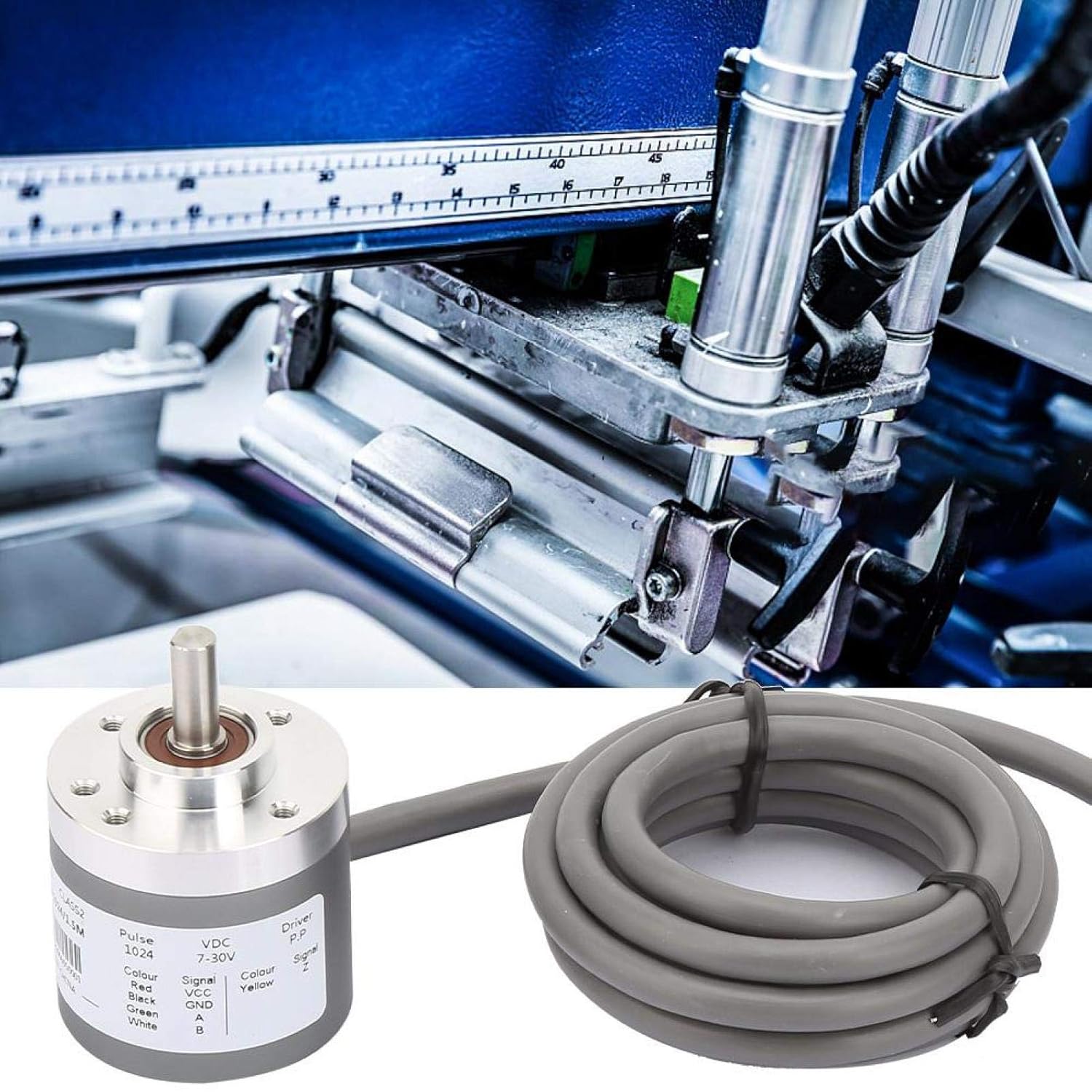 Encoder 7-30V Compact Rotating Encoder Universal Cable Connection for ...