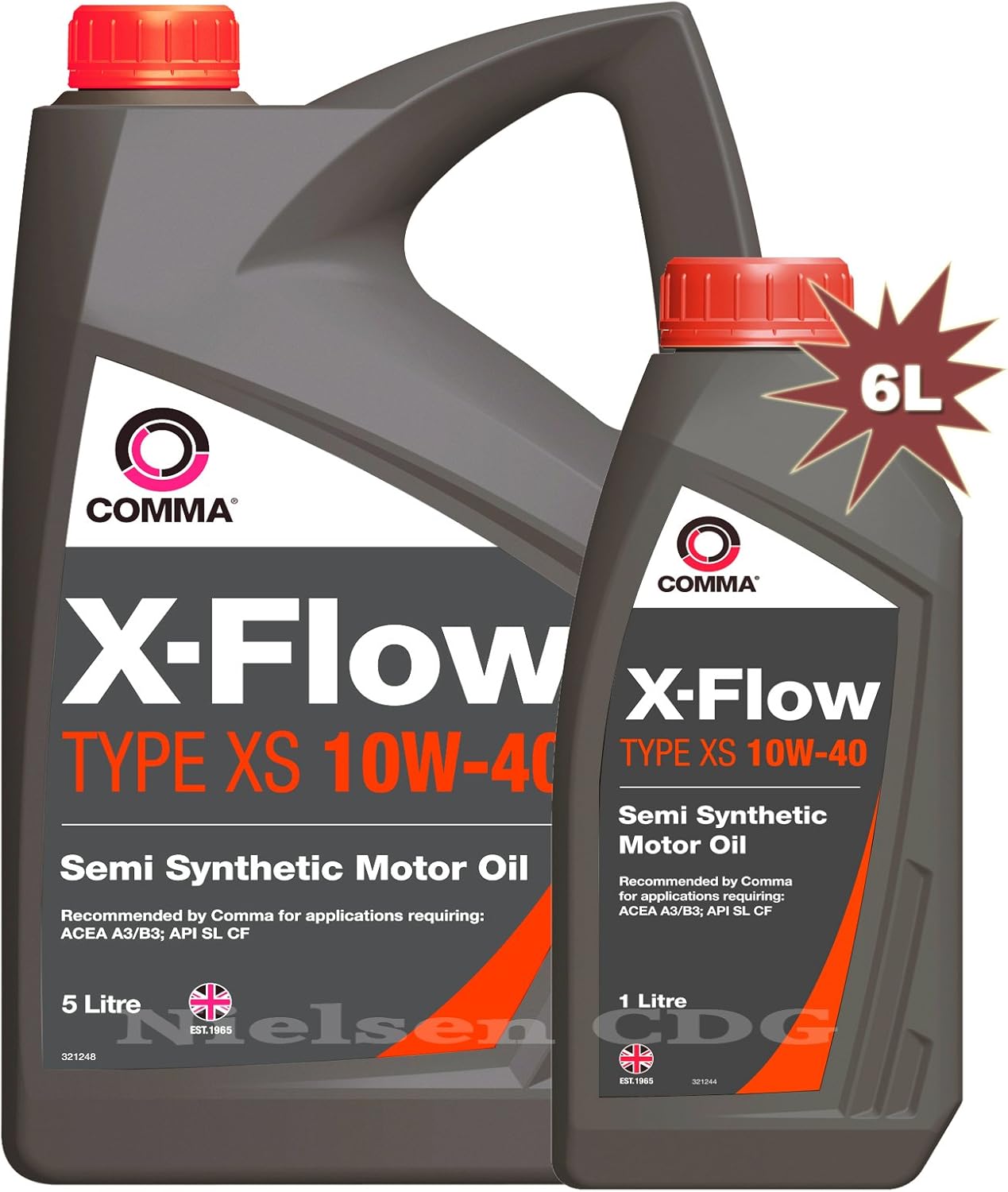 Comma XFXS5L X-FLOW TYPE XS 10W-40 Motor Oil 5L + 1L = 6L: Amazon.co.uk ...