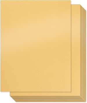 Amazon.com: Gold Metallic Paper - 100-Pack Golden Shimmer Paper, Paper ...