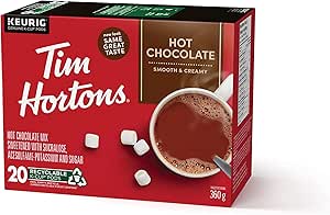 Tim Hortons Hot Chocolate, Recyclable Single Serve Keurig K-Cup Pods ...