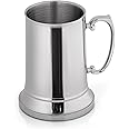 Amazon.com | Maxam Stainless Steel Tankard Style Beer Mug, 20 Ounce ...