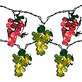 Amazon.com : 5-Count Red Grape Cluster Outdoor Patio String Light Set ...