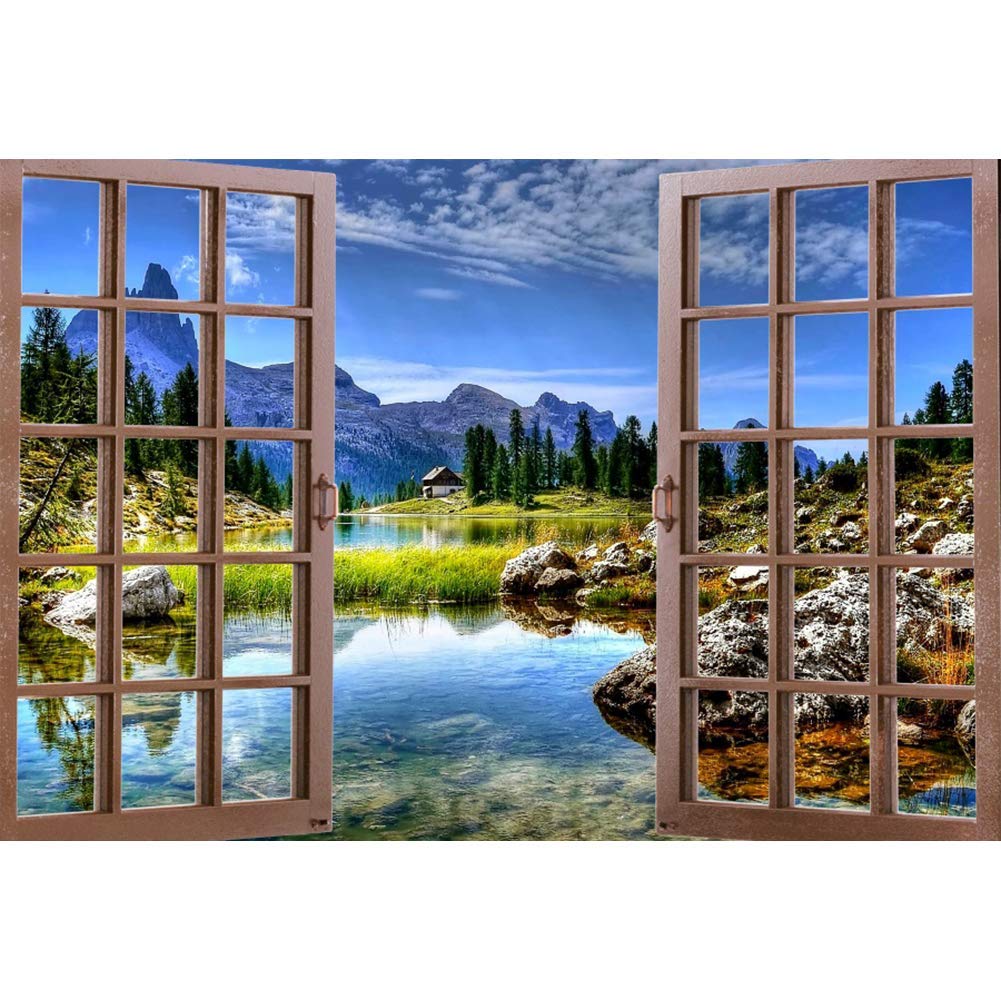 CSFOTO 10x7ft Window Landscape Backdrop Tropical Scenery Backdrop Ocean ...