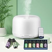 Amazon.com: Diffusers for Essential Oils Large Room 500ML+6 PC Essential Oils, Remote 7 Colors ...