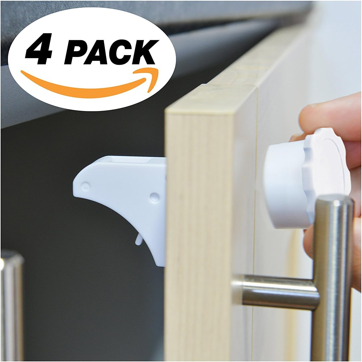 4 x NEVEQ Magnetic child locks for baby safety care and kids proofing ...