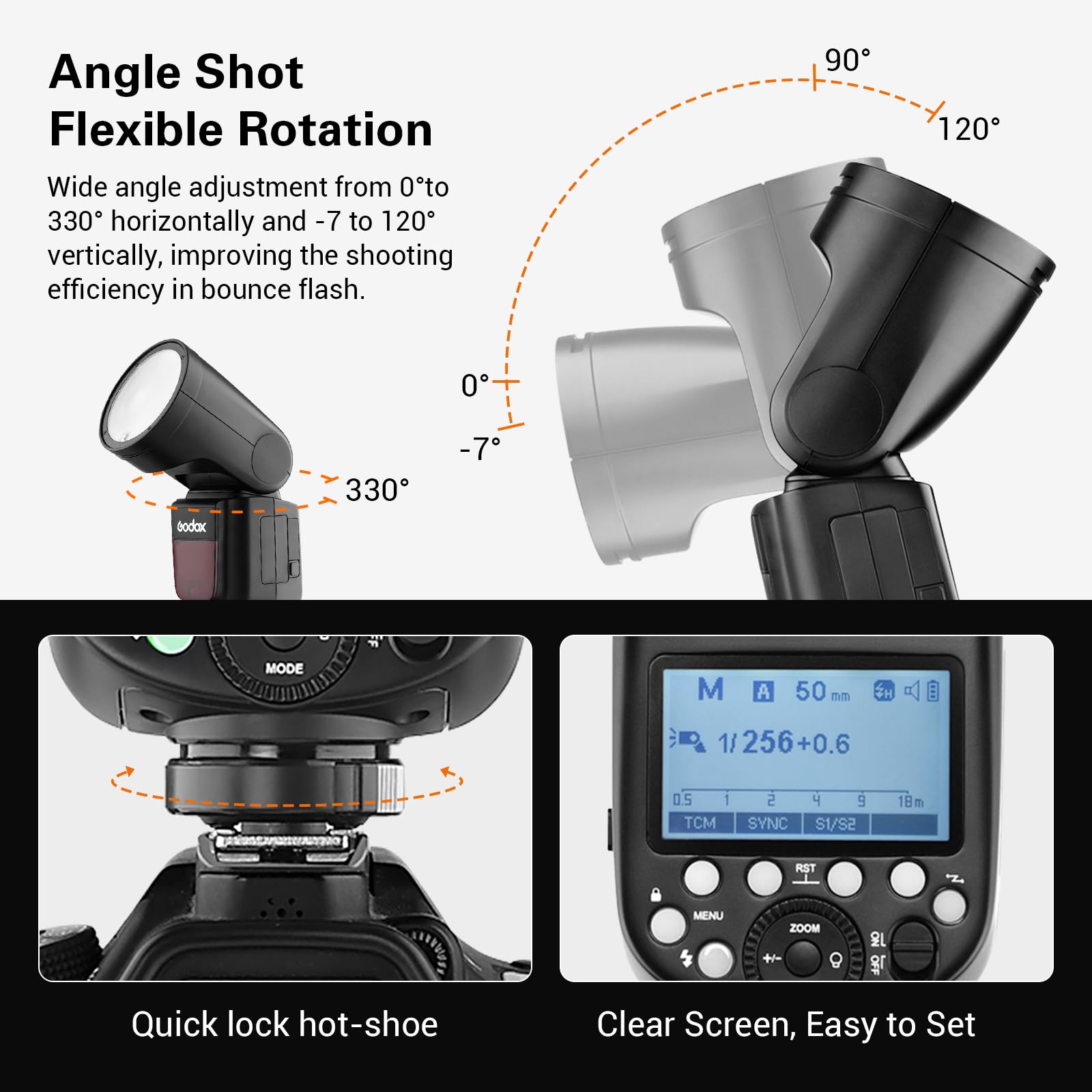 Mua V1 V1-C Round Head Camera Flash for Canon, 2.4G TTL Canon Flash ...