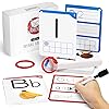 Gamenote Dry Erase Alphabet and Number Flash Cards - Write and Wipe ...