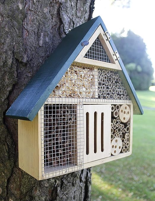 garden mile Wooden Insect Hotel Natural Wood Insect House Garden ...
