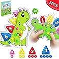 Amazon.com: 2 PCS Dinosaur Color Sorting Sensory Toys for Toddlers ...