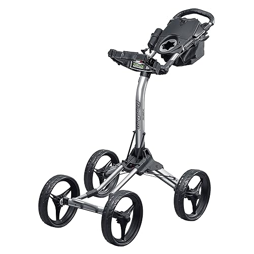 Bag Boy Quad XL 4 Wheel Golf Push Cart, Easy Two-Step Open & Close ...