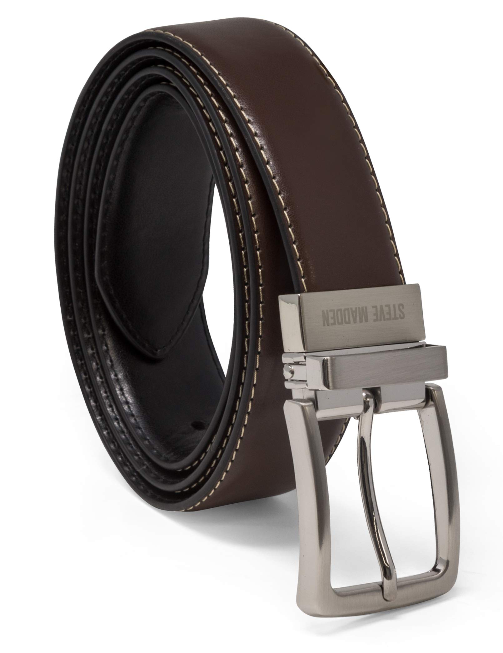 Steve Madden Reversible Men's Dress Casual Every Day Leather Belt ...