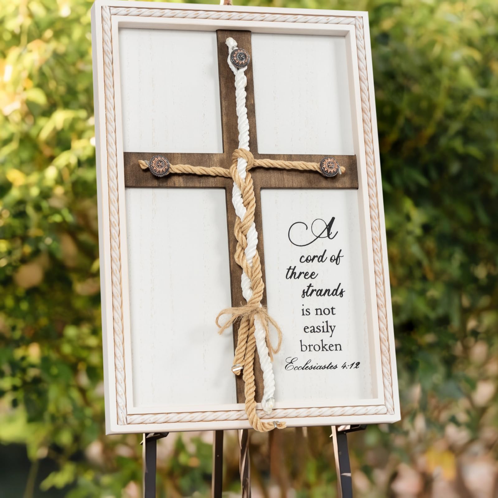 Mua Three Strands Cord Wedding Unity Sign 10" × 15", Unity Cross Braid ...