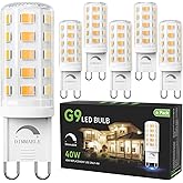 TJOY 12 Pack Dimmable G9 LED Bulb 4W Equivalent 40 Watt, 3000K Soft Warm White, T4 G9 Bi-pin ...