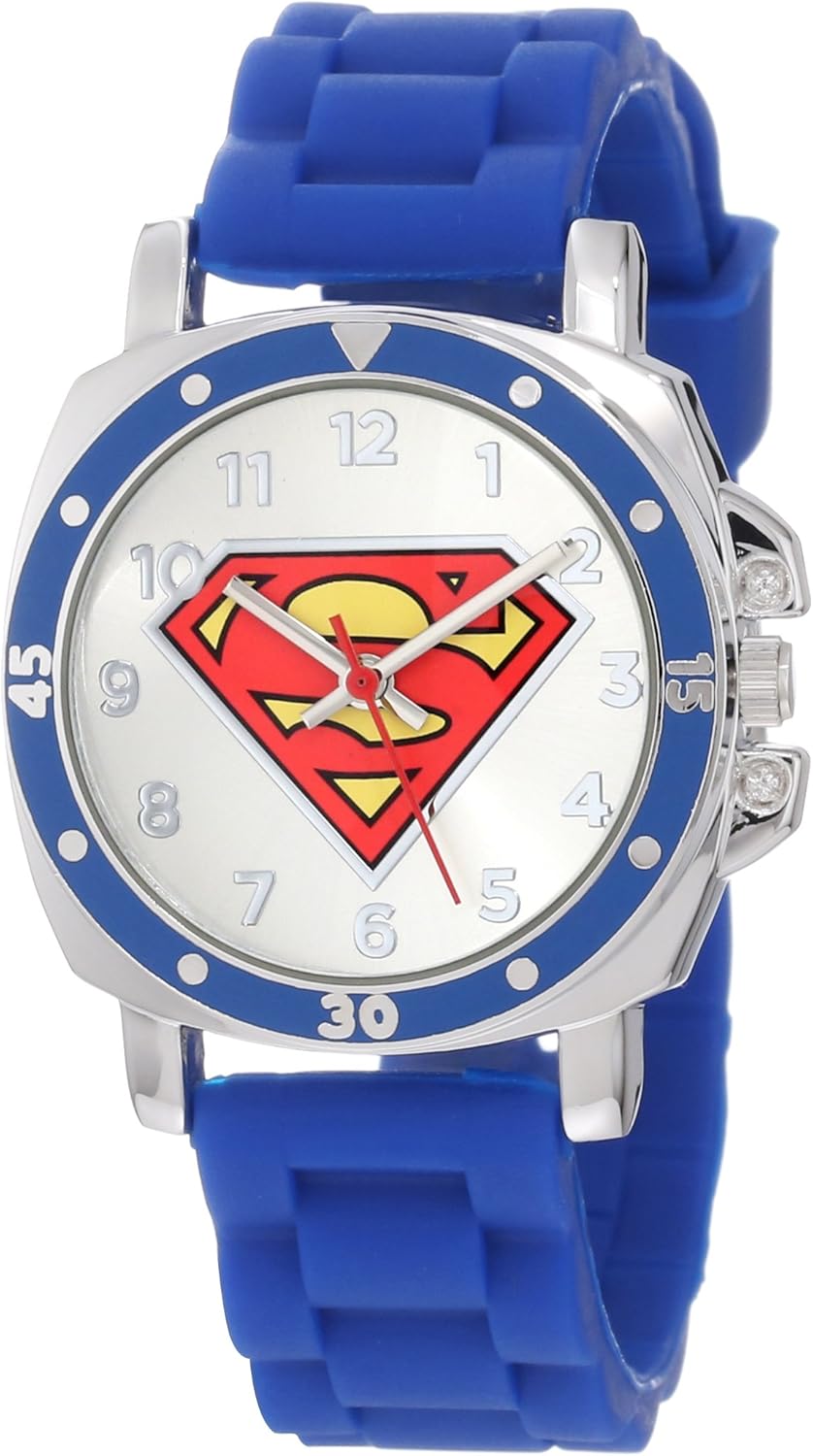 Superman Kids' SUP9012"Superman" Logo Watch with Rubber Band: Amazon.co ...